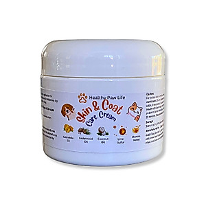 Healthy Paw Life Skin and Coat Care Ointment for Pets - Itchy or Dry Skin, Wounds, Hot Spots – Calendula Oil, Manuka Honey, Lime Sulfur, Cedarwood Oil, Coconut Oil – Dogs, Cats, Puppies, Kittens
