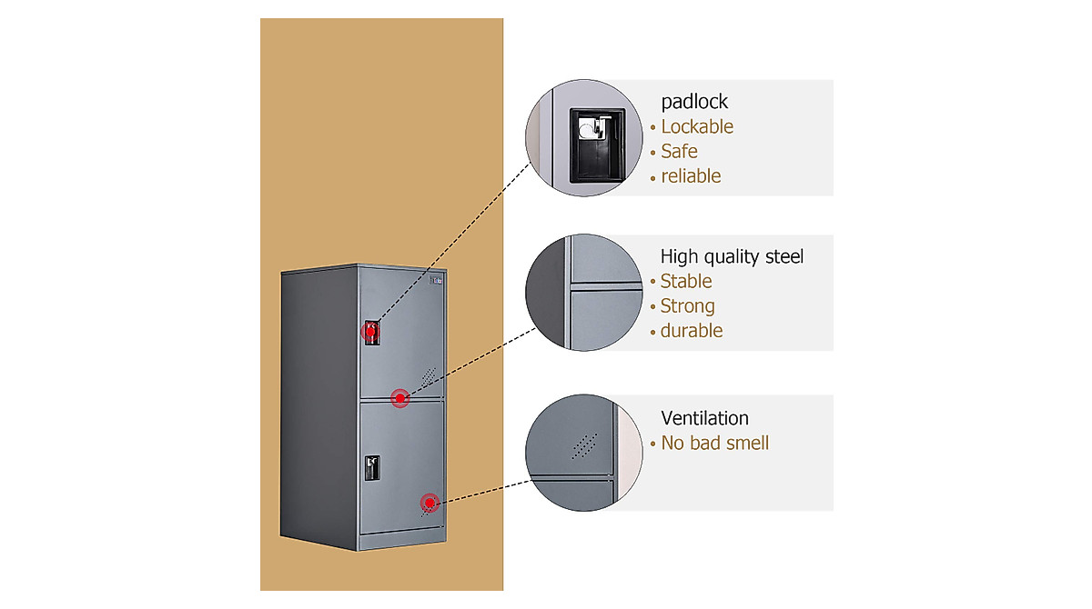 MECOLOR Vertical Locker - Durable Storage for Home & Office