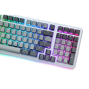 DROP Shift Mechanical Gaming Keyboard — Full-Size 1800 Layout (99 Key), Hotswap Switches, Programmable, Backlit RGB, USB-C, Doubleshot PBT Keycaps, Aluminum, Linear (Gray, Kaihua Speed Silver)