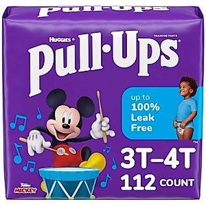 Pull-Ups Boys' Potty Training Pants, 3T-4T (32-40 lbs), 112 Count (4 Packs of 28)
