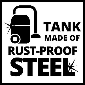 Einhell TC-VC 18/20 Li Stainless Steel Dry Tank, Tool Only (Battery + Charger Not Included)