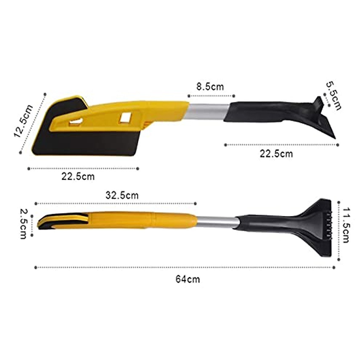 Snow Shovel, Multifunctional Snow Shovel Long Rod Deicing Ice Sweep Tool Snow Removal Brush for Winter Car Accessories