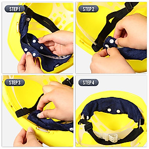 Funtery 12 Pieces Hard Hat Sweatband Washable Reusable Welding Helmet Sweatband 3 Colors Hard Hat Liner Helmet Accessories for Welding Safety (Dark Blue, Light Blue, Gray)