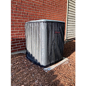 MESH Air Conditioner Cover: CUSTOM AC Cover designed to PROTECT coils from clogging - leaves, grass, cottonwood, dust and debris
