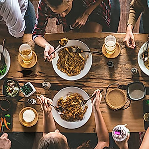 Cork Coasters with Lip for Drinks - 8pcs Coasters Absorbent with Metal Holder Water Resistant，3.94In Thick Rural Natural Cork Coasters for Decor - Living Room, Kitchen, Bar and Housewarming Gift Idea