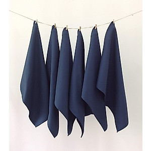 TARAN LIVING Kitchen Towels Pack in red Blue White for Embroidery, Paint, Craft, Party. Bar Cloth, Dish Towels/Tea Towels, Each Color has 6 Fabric Cloth with Trim ant Bottom and Loop Hanging.