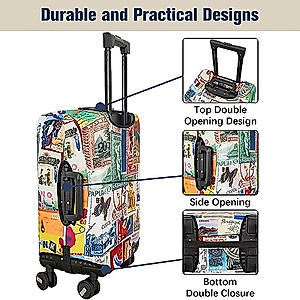 Lefowru Luggage Cover Protector Travel Suitcase Covers Protective Skin for Carry On Baggage Fit 18-20 Inch Luggage