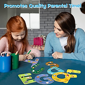 TAOZI&LIZHI Kids Puzzles Alphabet Puzzles for Kids Ages 3-5, ABC Learning for Toddlers 1-3, Sight Words Letter Puzzles Color Animals Montessori Toys Educational STEM for Preschool Boys Girls