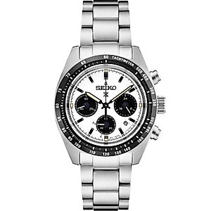 SEIKO SSC813 Watch for Men - Prospex Collection - Stainless Steel Case and Bracelet, White Dial
