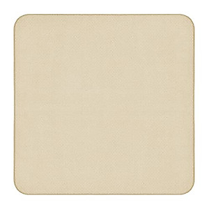 House, Home and More Skid-Resistant Carpet Indoor Area Rug Floor Mat - Ivory Cream - 3 Feet X 3 Feet