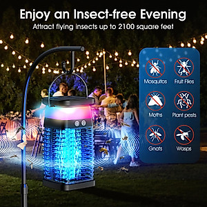 Bug Zapper Outdoor, Rechargeable & Portable Solar Bug Zapper Mosquito Zapper,123456789