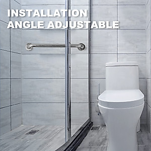 2 Pack 16 Inch Shower Grab Bars, LONVICHTT Stainless Steel Shower Handle, Bathroom Safety Bars, Elderly, Pregnant, Handicap Senior Assist Bath Handle