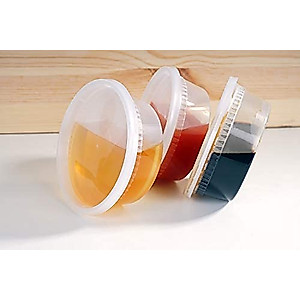 TashiBox [8oz-40 Sets Plastic Containers with Airtight Lids, Food Storage Containers, Deli, Slime, Soup, Meal Prep Containers | BPA Free | Stackable | Leakproof | Microwave/Dishwasher/Freezer Safe