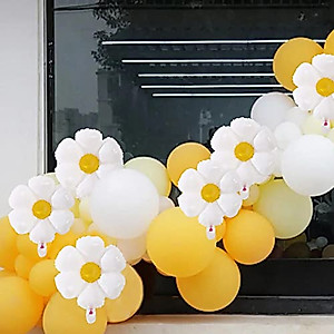 White Daisy Balloon - Daisy Baby Shower, Daisy Bridal Shower, White Wedding, Daisy Balloon Garland, Two Groovy, Five is a Vibe, Groovy One Decoration (DAISY BALLON)