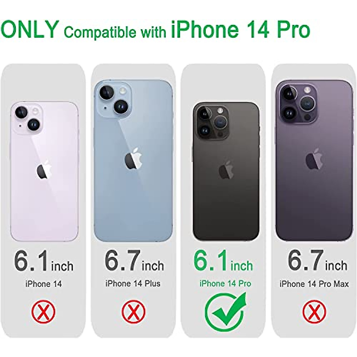 Misscase for iPhone 14 Pro Square Case Compatible with MagSafe, Full Protection Magnetic Glitter Camera Lens Protector Anti-Scratch Dust-Proof Net Cover Gold, (SH-0426-i14P4)