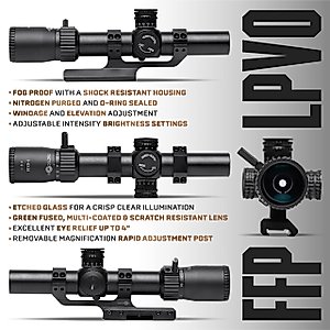Tacticon Apex Falcon 1-6 x 24mm FFP LPVO Scope with Cantilever Mount | Combat Veteran Owned Company | Tactical Low Power Variable Optic with Illuminated Red Mil-Dot Reticle for Rifle