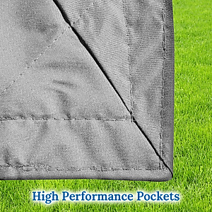 YardGrow 5x8FT BBQ Grill Gazebo Replacement Canopy Roof Double Tiered Outdoor Grill Shelter Canopy Top (Grey)