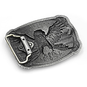 Belt Buckles Men Western Cowboy - Eagle Belt Buckle Confederate Belt Buckle Western Belt Buckles for Men American Flag Belt Buckle Women Mens Belt Buckle Silver Belt Buckle Cowboy Belt Buckle for Men