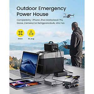 AOHI Portable Power Station, Power Bank with AC Outlet 150W Magcube 96.48Wh/26800mAh Backup Power Supply, Lithium Battery Power Bank with PD 65W Quick Charge LED Light Outdoor Camping Emergency