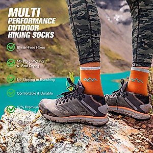 innotree 3 Pack Women's Merino Wool Hiking Socks, Half Cushioned Hiking Thermal Socks Moisture Wicking Micro Crew Socks