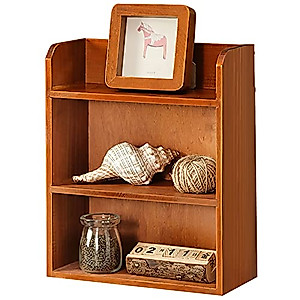 Jotsport 3 Tier Vintage Display Shelf Freestanding & Wall Hanging Decorative Wooden Shadow Box Crystals, Stone, Essential Oils Storage Holder