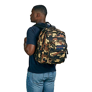 JanSport Laptop Backpack - Computer Bag with 2 Compartments, Ergonomic Shoulder Straps, 15” Laptop Sleeve, Haul Handle - Book Rucksack - Buckshot Camo