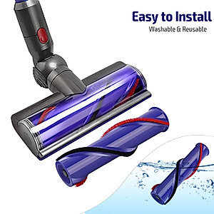 WIOR Roller Brush Roll Bar Replacement Compatible with Dyson V8 Cordless Vacuum Cleaner Part No. 967485-01, Brushroll Roller Brush Bar Replacement Attachment for Dyson V8