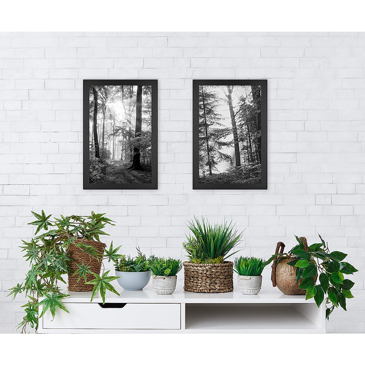 MCS Studio Gallery 11x17 Picture Frame Black Woodgrain, Rectangle Photo Frame for Photos, Posters & Art Prints (2-Pack)