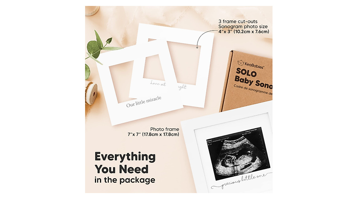 Baby Sonogram Picture Frame - Modern Ultrasound Frame for Mom to Be ...