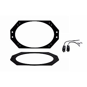 Pair Speaker Adapter Plates for 1997-2006 Jeep Wrangler 4"x6" 4x6 and Wire Harness