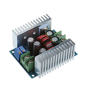 Anmbest Constant Current CC CV Buck Converter Module DC 6-40V to 1.2-36V 20A 300W Adjustable Step Down Voltage Regulator Power Supply Module with Short Circuit Protection Function