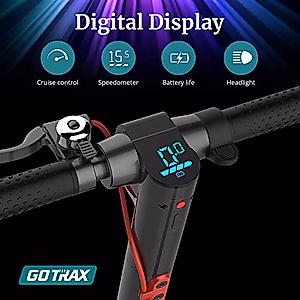 Gotrax GXL V2 Electric Scooter, 8.5" Pneumatic Tire, Max 12 Mile and 15.5Mph Speed, EABS and Rear Disk Brake,Foldable Escooter for Adult,Black