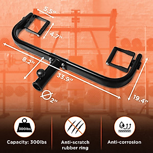 Yes4All Revolving Grappler Handle Landmine Attachment, Squat Bar Attachment, Viking Press Attachment for Full Body Workout, Fit 2 Inches Barbell With 360 Complete Rotation Handles
