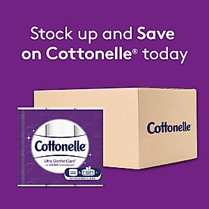 Cottonelle Ultra ComfortCare Soft Toilet Paper, 12 Double Rolls, Bath Tissue