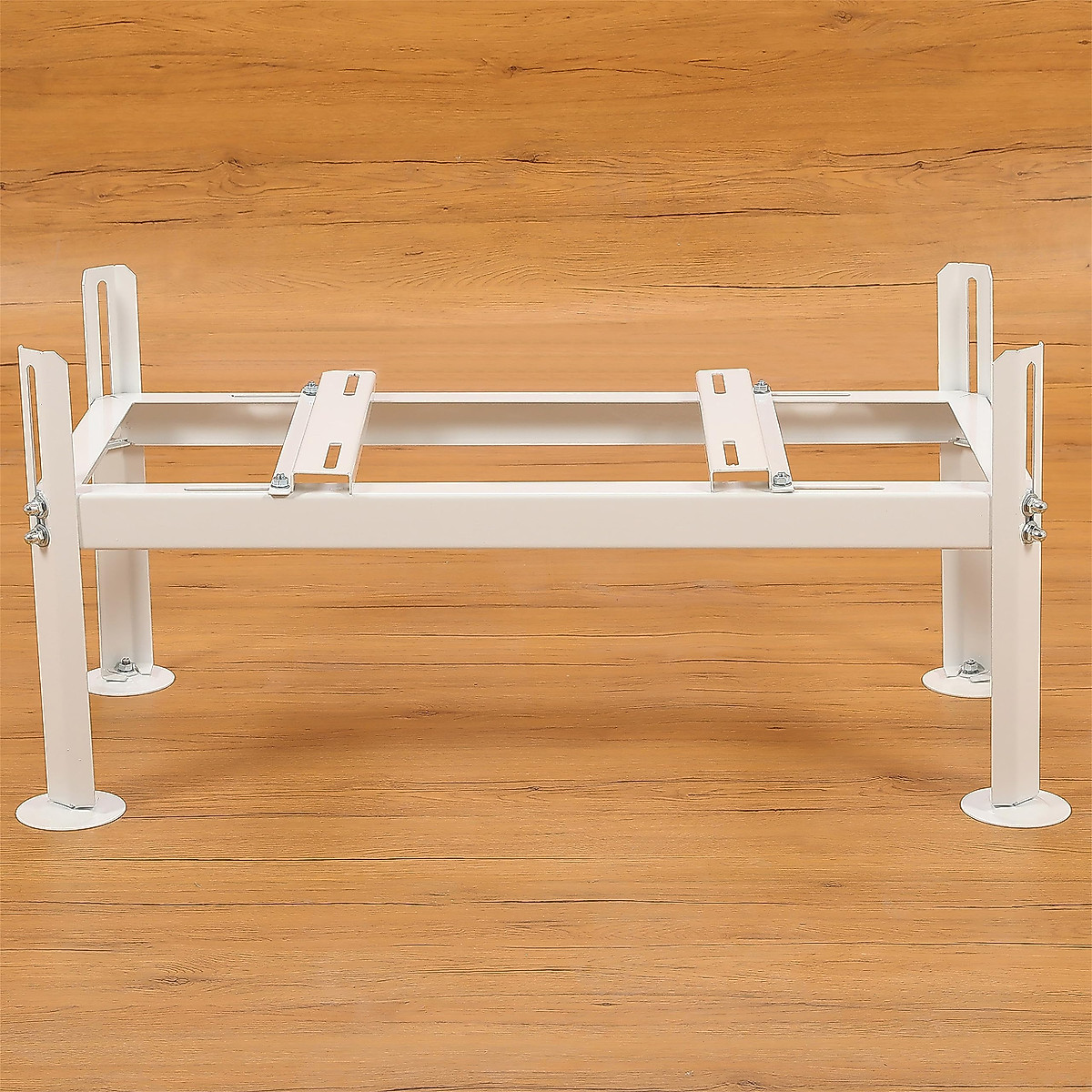 HECASA Ground Stand Compatible with Most Mini Split Air Conditioner Heat Pump Powder Coated Steel Adjustable to Support Mini Split Systems Between 9000 BTU and 12000 BTU