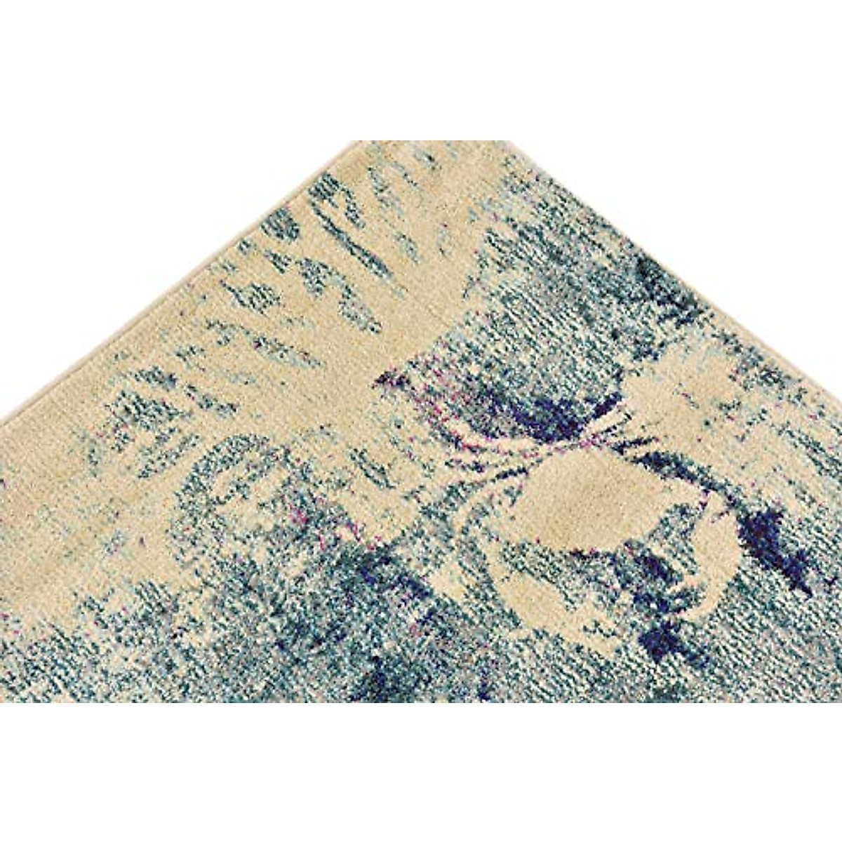 Unique Loom Positano Collection Coastal Modern Coral Lobster Shells Light Blue Area Rug (4' x 6')