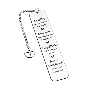 Inspirational Religious Gifts for Women Men Teens Girls First Communion Christening Gifts for Goddaughter Godson Coworkers Christmas Gifts for Son Daughter Girlfriend Bookmark Gifts for Friends Her