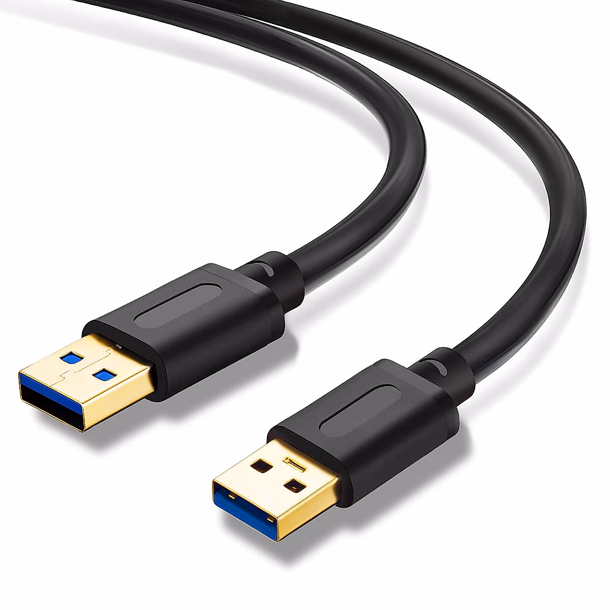 Jelly Tang USB 3.0 A to A Male Cable 6Ft,USB to USB Cable USB Male to Male Cable USB Cord with Gold-Plated Connector for Hard Drive Enclosures, DVD Player, Laptop Cooler (6Ft/1.8M)