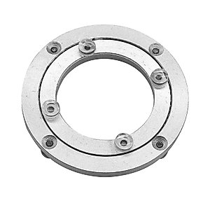 Aluminium Alloy Turntable Bearing, Heavy Duty Swivel Turntable Lazy Susan Rotating Bearing Turntable Round Dining Table Smooth Swivel Plate Hardware, 4"