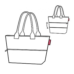 reisenthel shopper e1 dots - LLarge capacity and expandable bag made of water repellent and recycled polyester fabric
