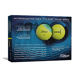 Titleist Tour Soft Golf Balls, Yellow, (One Dozen)