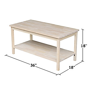 International Concepts Portman Coffee Table Unfinished