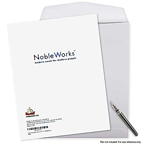 NobleWorks - 1 Jumbo Greeting Card for Boss (8.5 x 11 Inch) - Manager Gratitude, Thanks Notecard for Bosses - Happy Boss's Day from All J5886BOG-US