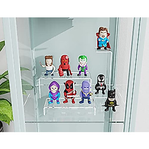 Kcrystenia Acrylic Display Risers, 6Pcs Rectangular Clear Acrylic Stand Dessert Stand Acrylic Showcase Collectibles Display Stand for Retail Shoe, Pop Figures, Cupcakes, Jewelry, Perfume Stand