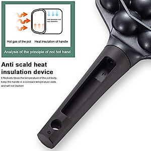 Takoyaki Grill Pan 14 Holes Non Stick Die-casting Aluminum Alloy Takoyaki Baking Tray w/Anti-scalding Resin Handle Round Pancakes Plate Mold Easy Clean for Electric Oven Gas Stove