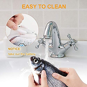 Backagin Fish Cat Toys 11" 2022 Upgraded, Realistic Dancing Fish Cat Chew Toy, Moving Fish Cat Kicker Toy, Fish Cat Toys, Catnip Toys Dog Toys, Kitten Toys, Chargeable