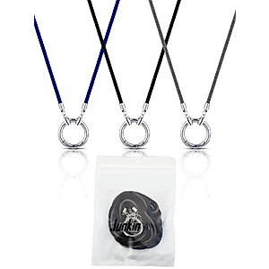 Junkin 3 Pcs Eyeglass Holder Necklace Ring for Women Glasses Holder Strap Chain Eye Glass Holder Necklace Stainless Steel Eyeglass Loop Holder Reading Glasses Holder Sunglasses Necklace for Women Men