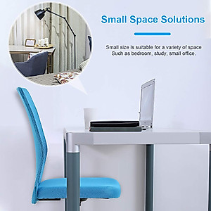 Meet perfect Office Chair, Mid Back Armless Ergonomic Adjustable Rolling Swivel Back Support Executive Desk Chair, Computer Mesh Chair Modern Task Chair with Wheels for Home and Office- Blue