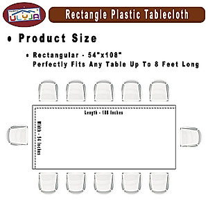 PARTY ULYJA Burgundy Tablecloths Plastic 3-Pack Premium 54 Inches x 108 Inches Disposable Table Covers Decorative Table Cloths for Rectangle Tables