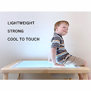 Toddle Way LED Light Pad Compatible with IKEA Flisat Table. Use standalone or as a Flisat Table Insert. 3 Light Levels for tracing, Arts Crafts, Montessori Waldorf Reggio Light Sensory Play for Kids